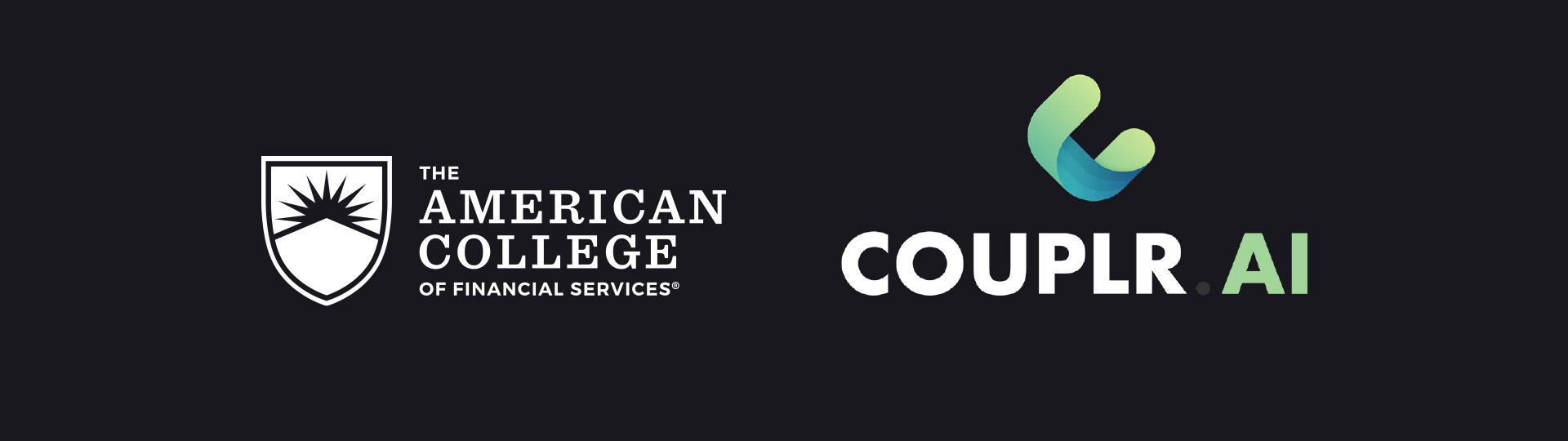 Partnership with Couplr.AI | The American College of Financial Services